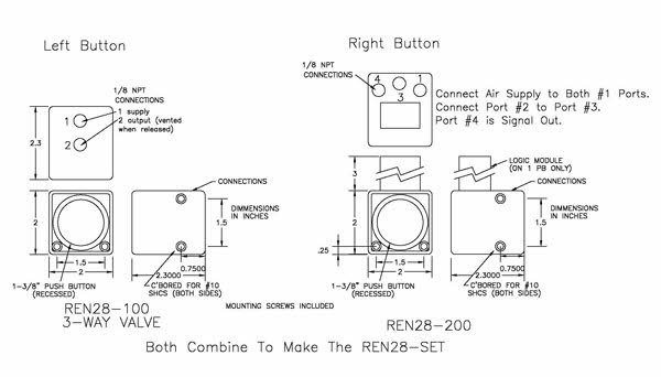 Two Hand Pneumatic No-Tie Down Module