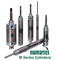 Numatics 1 1/2 Inch Bore Round body air cylinder